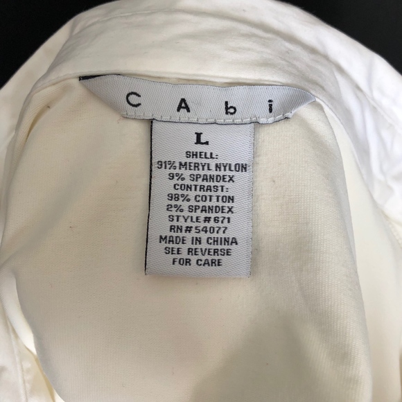 CAbi | Tops | Cabi White Long Sleeve Zip Up Blouse J322 | Poshmark
